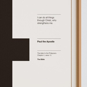 Philippians 4 13 - Bible Verse Poster 8 Colour Options | Simple ...