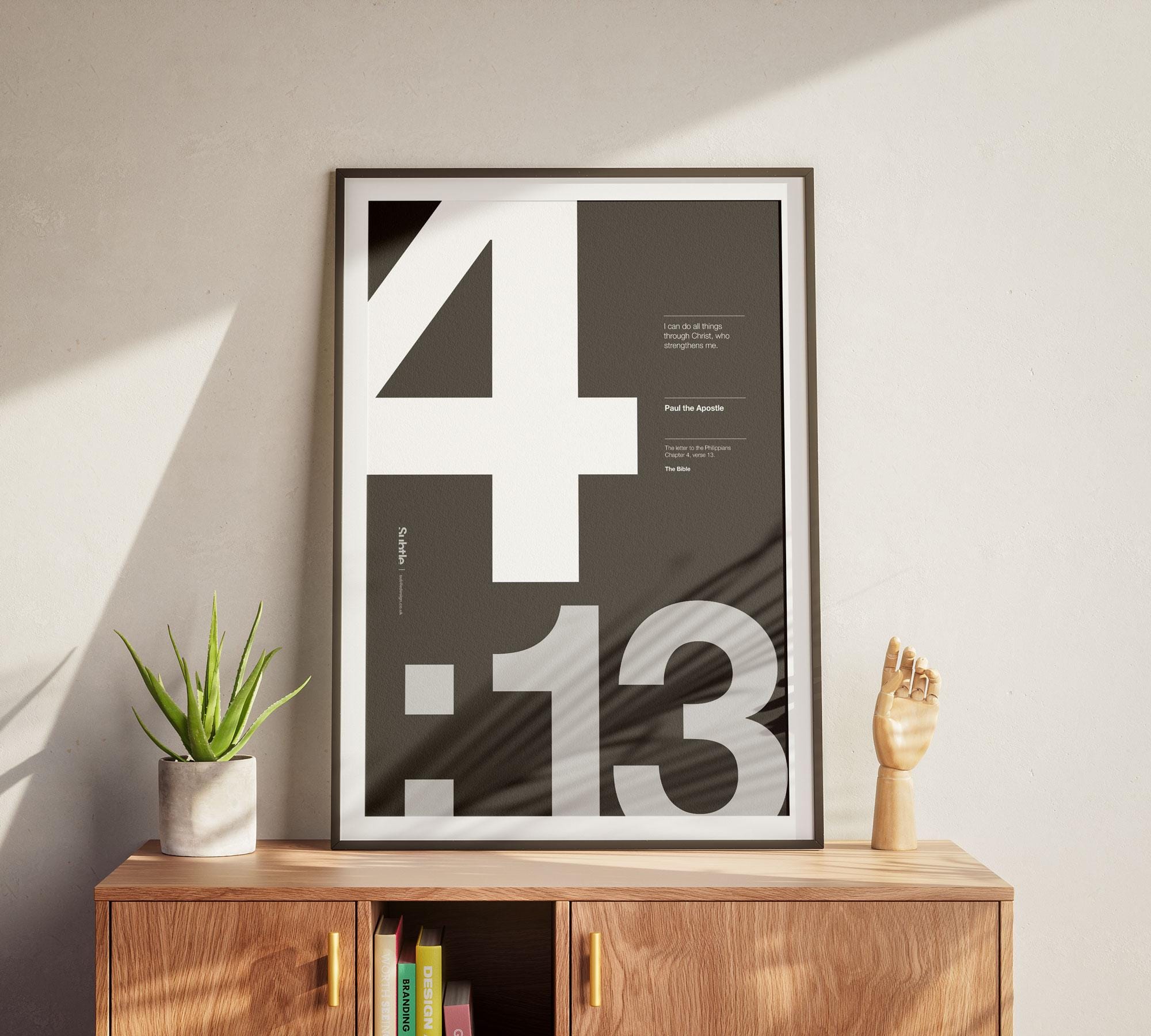 Philippians 4 13 - Printed Bible Verse Wall Art | Black | Christian ...