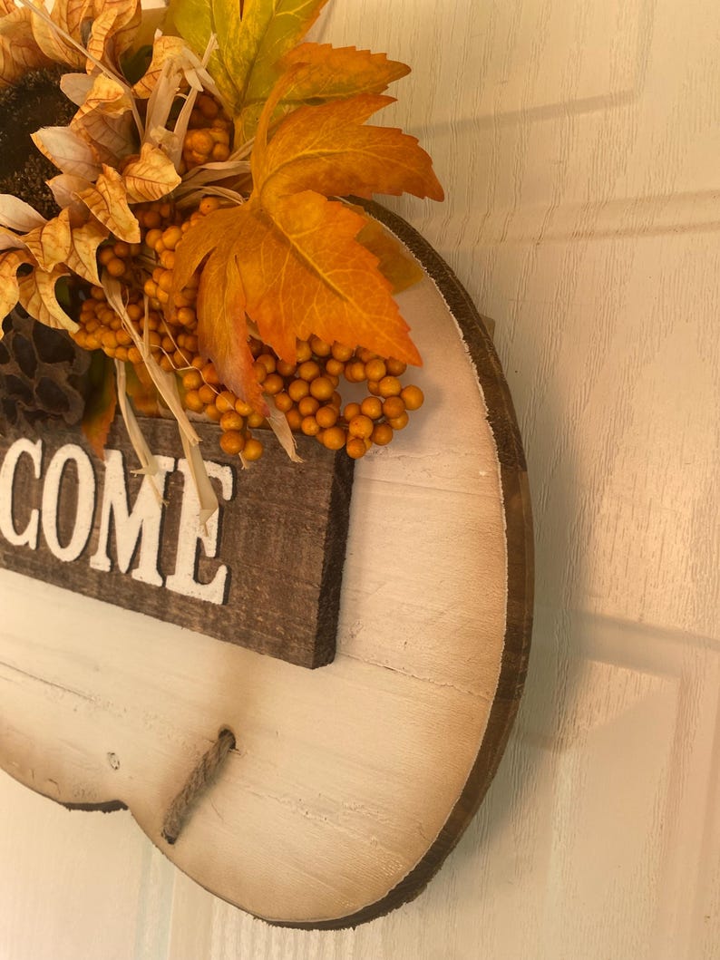 Rustic Farmhouse Style Fall Door Decor or Table Decor Welcome Sign - Etsy