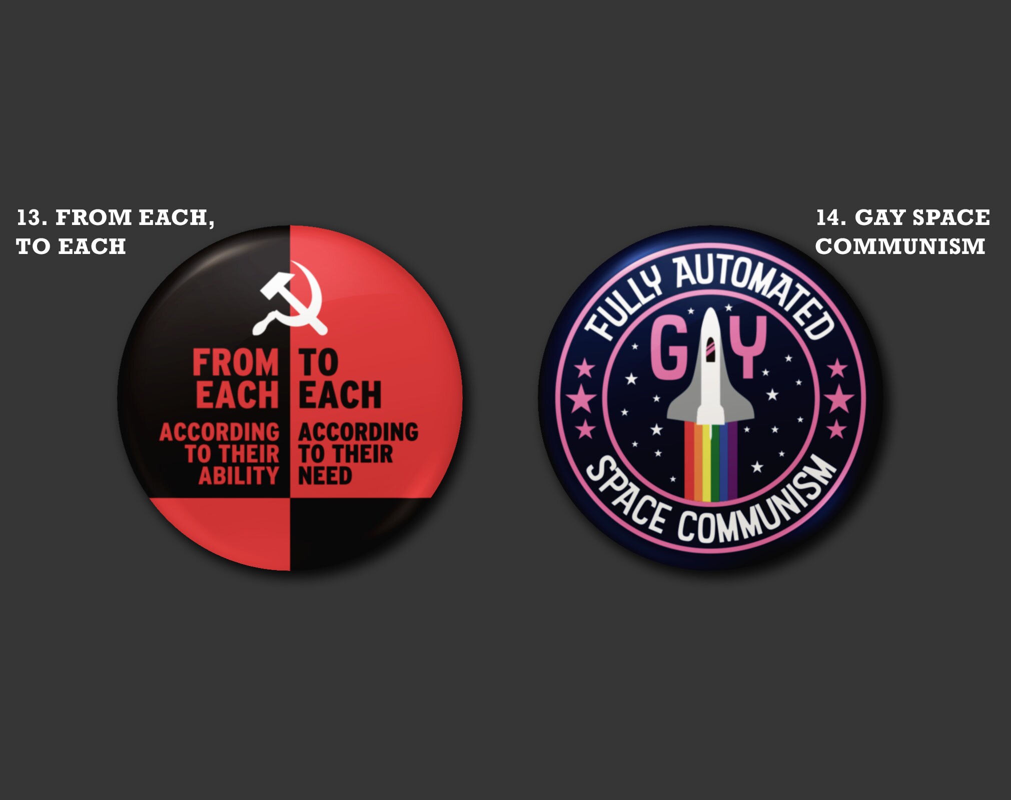 Leftist Button Badges & Magnets 18 Designs | Etsy