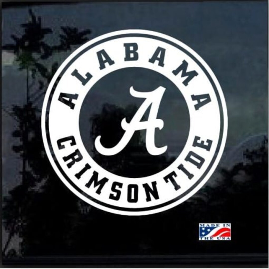 Alabama Crimson Roll Tide Logo, Decal Sticker Slap Sports Football ...