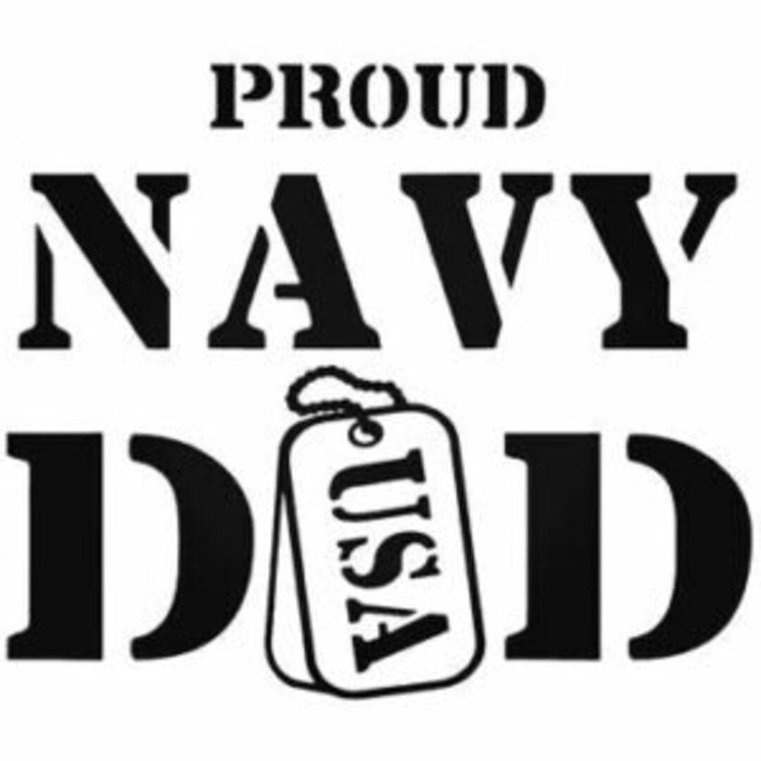 Proud Navy Dad Military Decal Sticker Holographic for Car Laptop Water ...