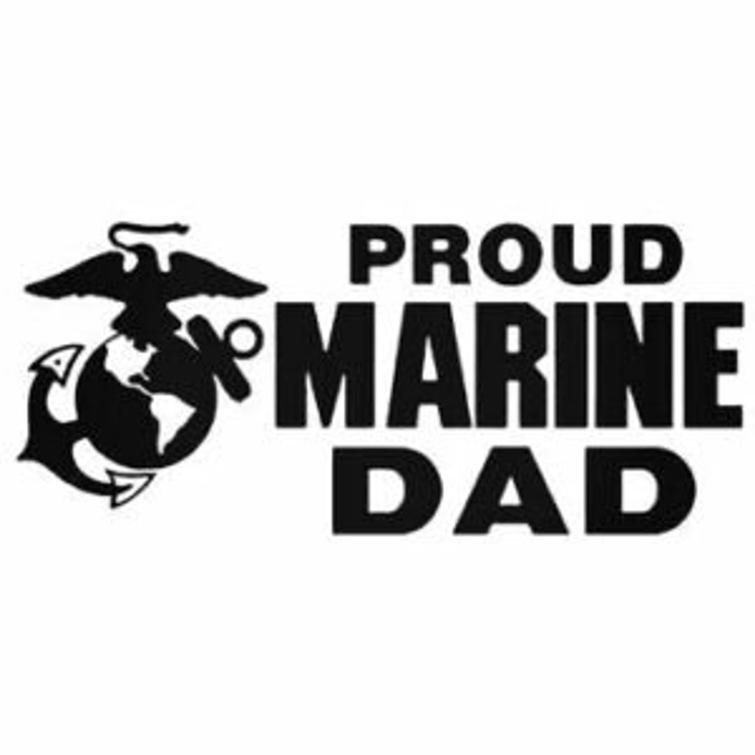 Proud Marine Dad Marines Military Decal Sticker Holographic for Car ...