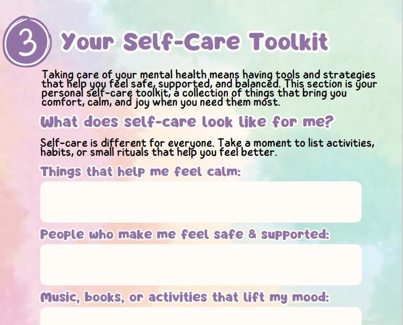 Mental Health Journal, Self- Care Toolkit, Daily Reflection, Thoughts ...