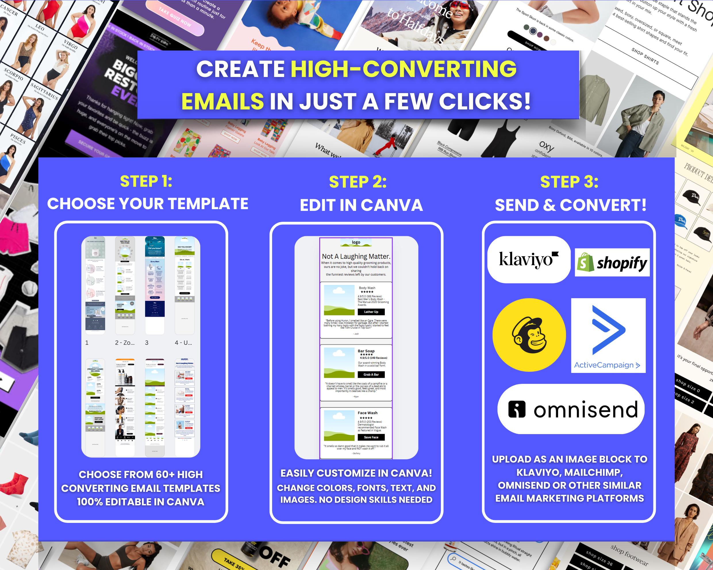 60+ Canva Email Templates for Men & Women Fashion Clothing Brand Email ...