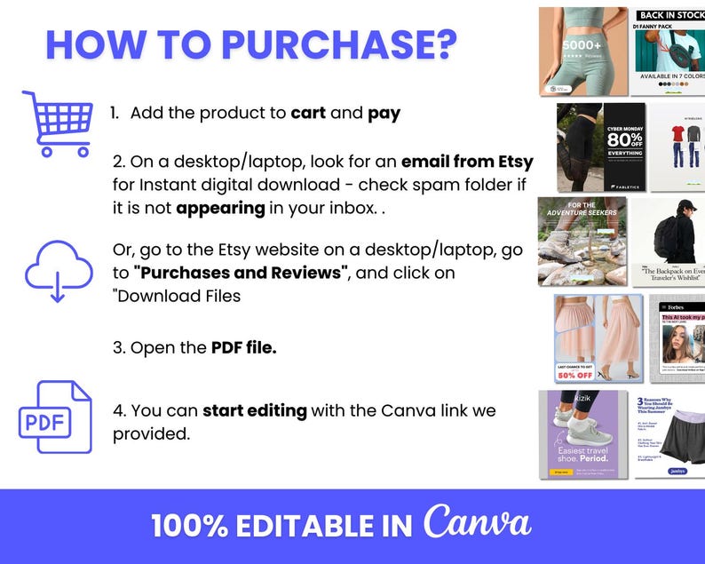 65+ Winning Static Ad Canva Templates for Men & Women Clothing Facebook ...