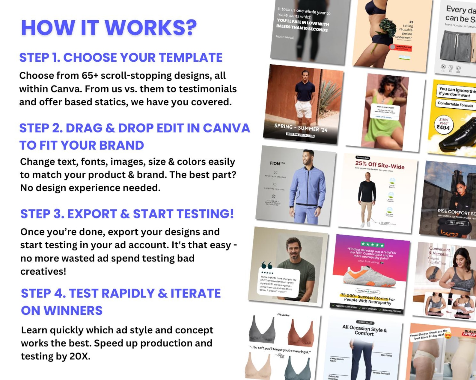 65+ Winning Static Ad Canva Templates for Men & Women Clothing Facebook ...
