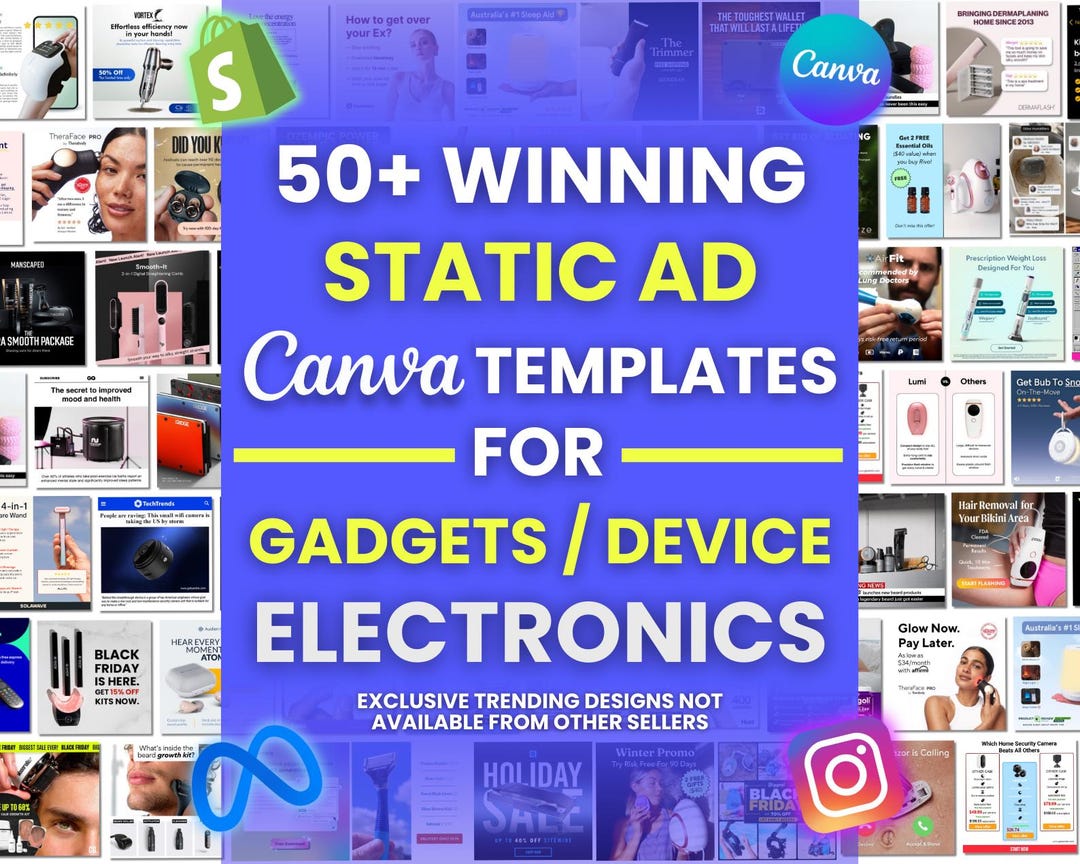 50+ Winning Static Ad Canva Templates for Electronics & Gadgets ...