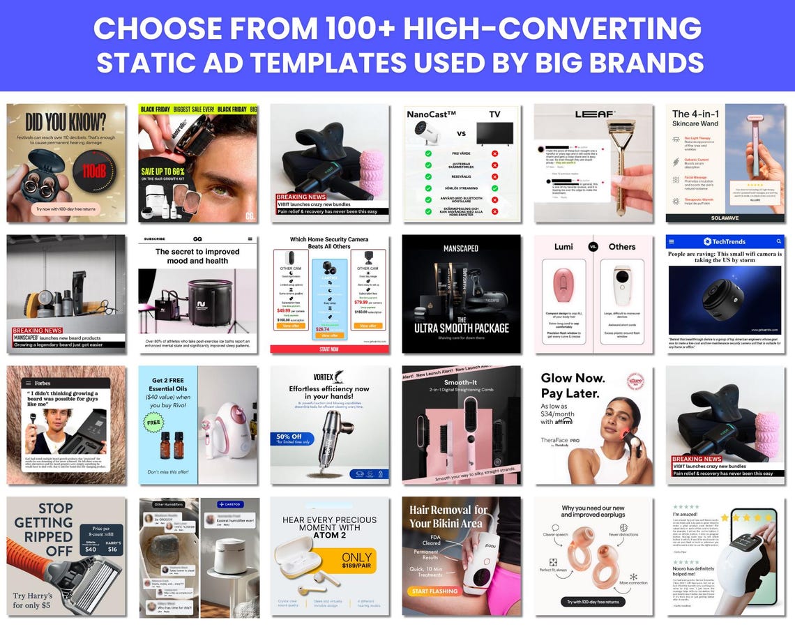 100+ Winning Static Ad Canva Templates for Electronics & Gadgets ...