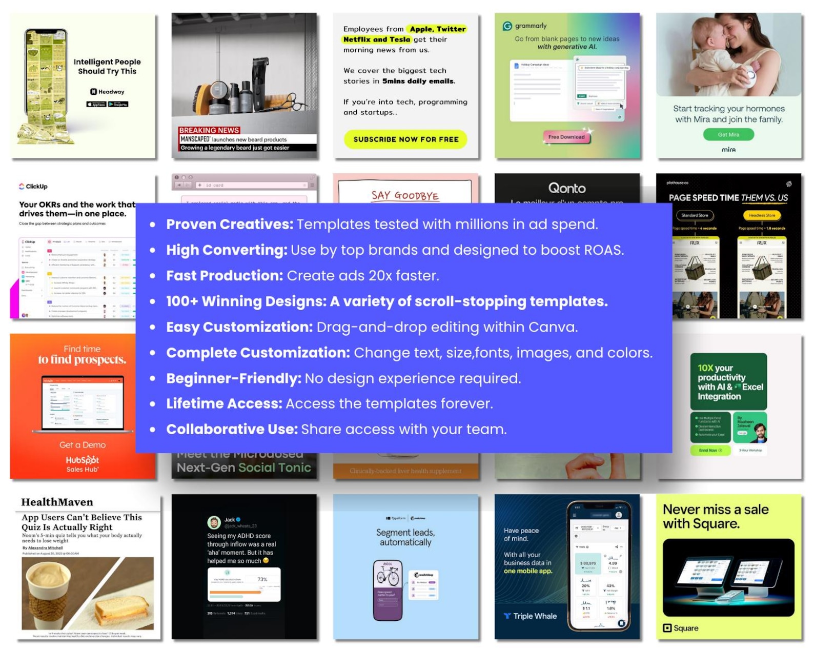 100+ Winning Static Ad Canva Templates for Software / SAAS and Mobile ...