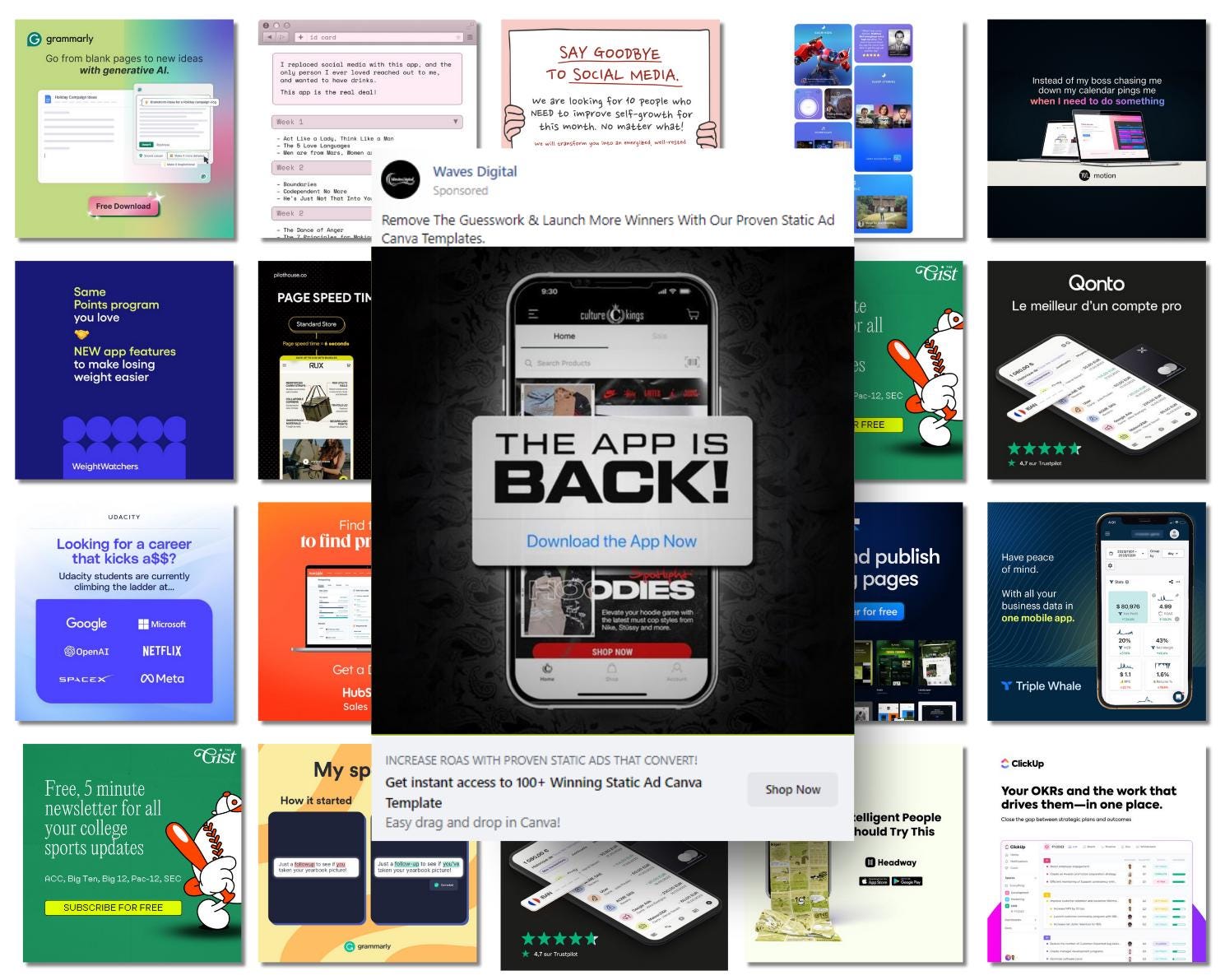 100+ Winning Static Ad Canva Templates for Software / SAAS and Mobile ...