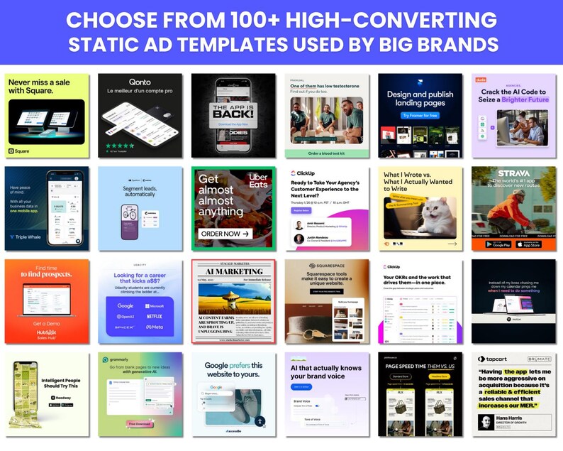 100+ Winning Static Ad Canva Templates for Software / SAAS and Mobile ...