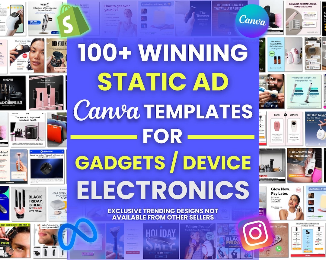 100+ Winning Static Ad Canva Templates for Electronics & Gadgets ...