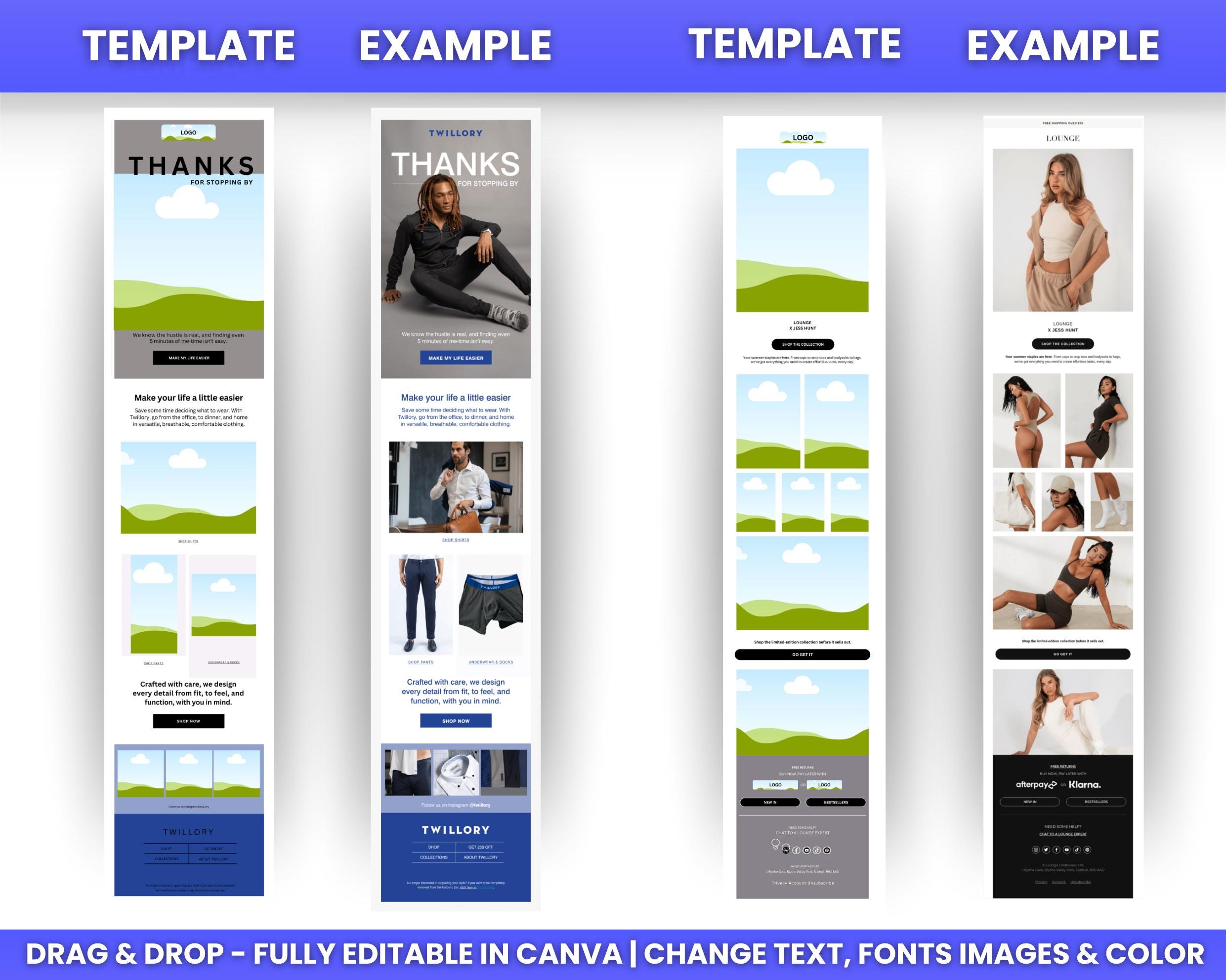 60+ Canva Email Templates for Men & Women Clothing Fashion Brand Email ...