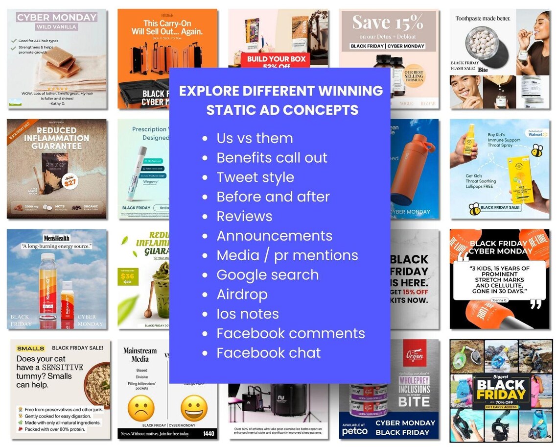 100+ BFCM Winning Static Ad Canva Templates, Black Friday Image Ad ...