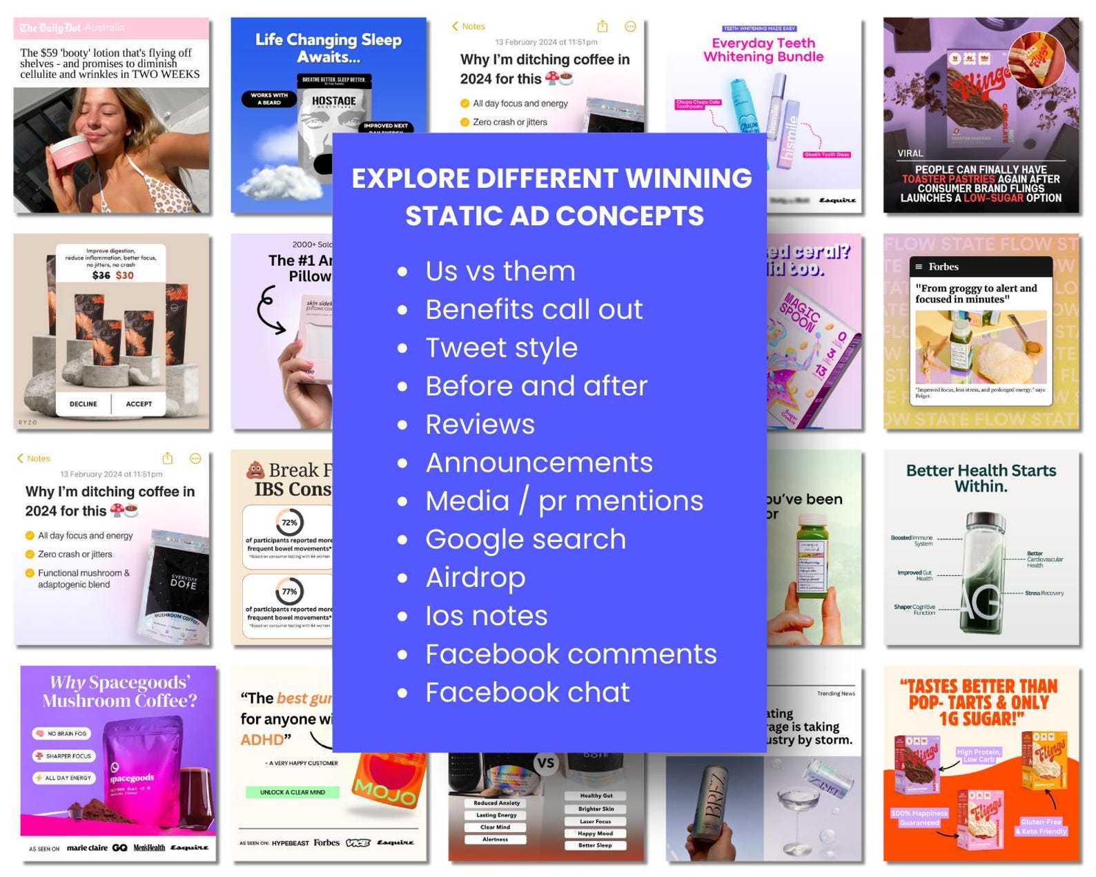 100+ Winning Static Ad Canva Templates for Beauty & Health Supplements ...