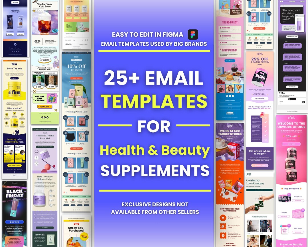25+ Email Templates for Health & Beauty Supplements, Email Sequencing ...