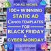 100+ BFCM Winning Static Ad Canva Templates, Black Friday Image Ad ...