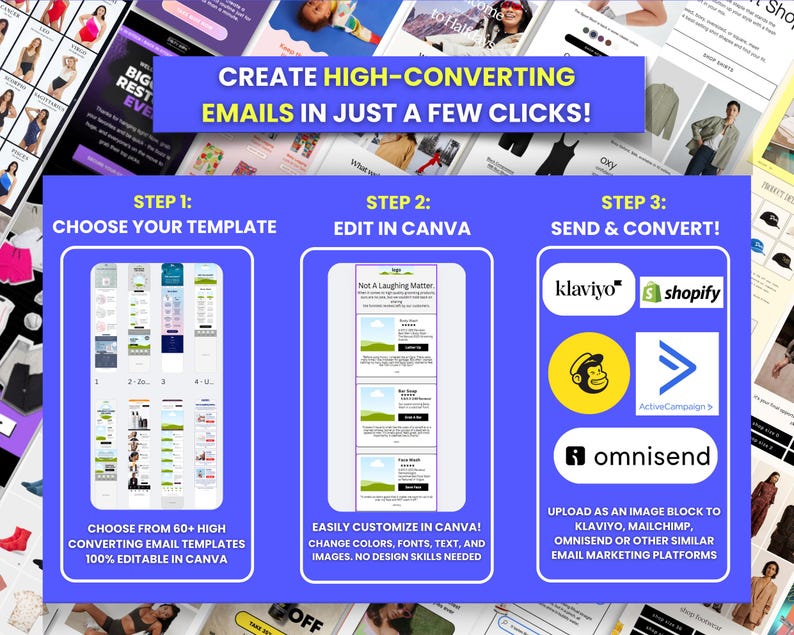 60+ Canva Email Templates for Men & Women Clothing Fashion Brand Email ...