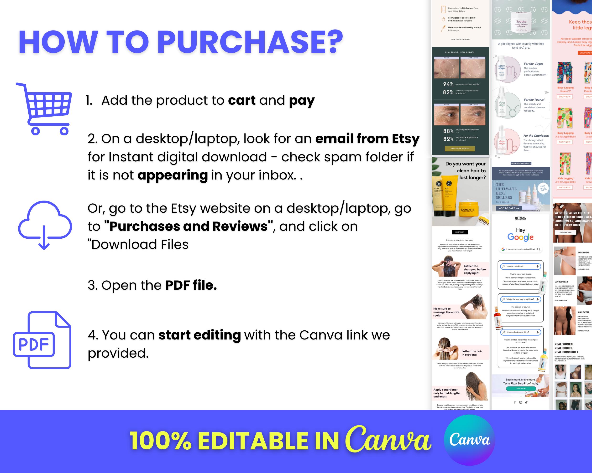 400+ PLR Canva Email Templates for All Niches Email Campaign Email ...