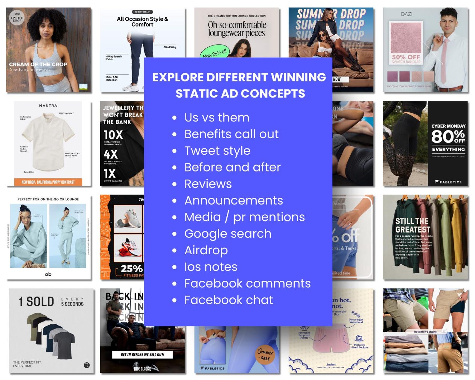 65+ Winning Static Ad Canva Templates for Men & Women Clothing Facebook ...