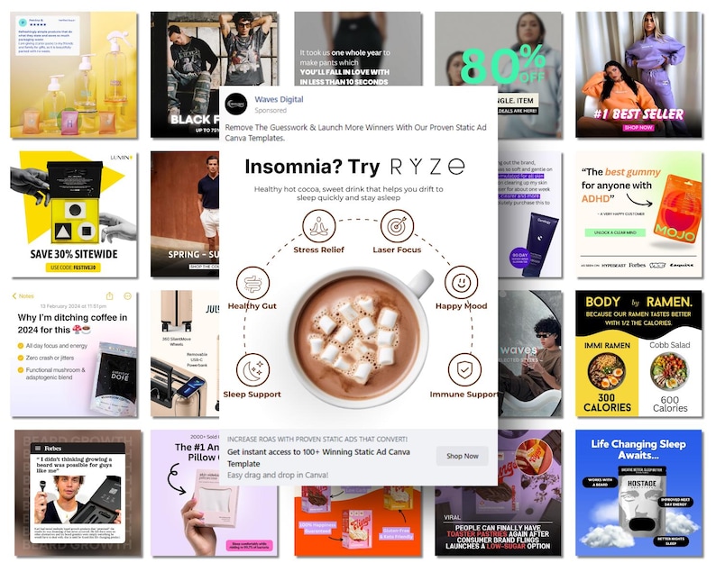 65+ Winning Static Ads Canva Templates, Image Ads Creatives Template ...