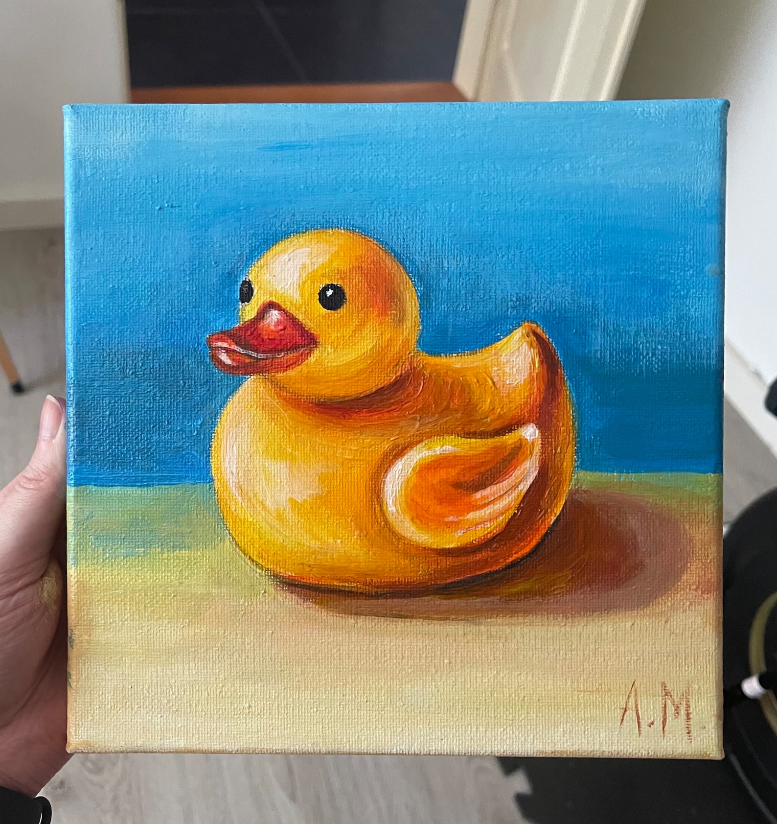 Rubber Duck, Rubber Duck Acrylic, Duck, Acrylic Painting, Original ...