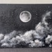 Moon, Night Sky, Stars, Clouds, Original Painting, Acrylic on Canvas - Etsy