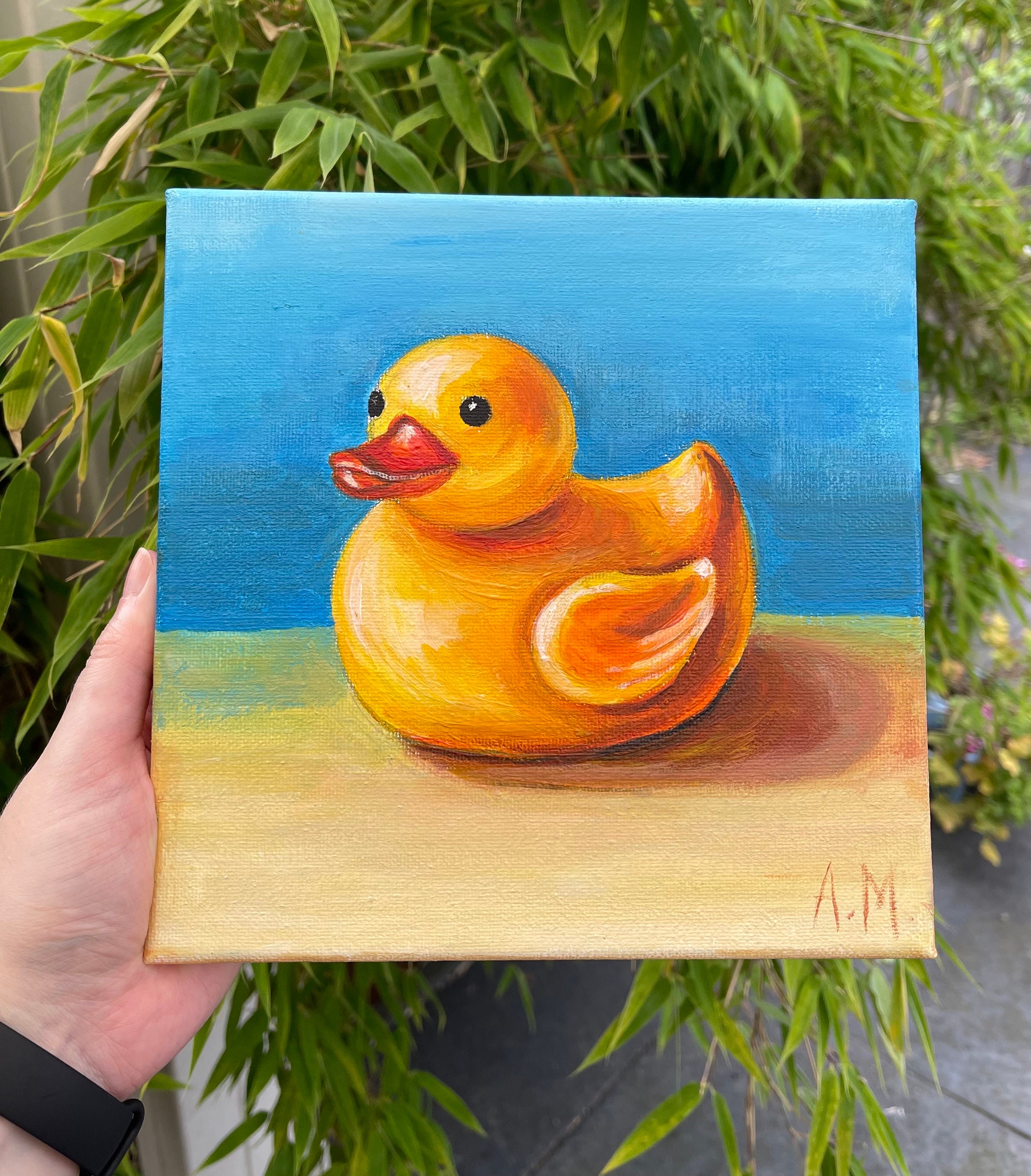 Rubber Duck, Rubber Duck Acrylic, Duck, Acrylic Painting, Original ...