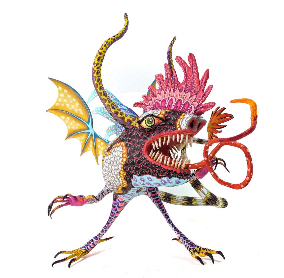Exquisite Handcrafted Mexican Papier Mâché Alebrije: A Vibrant and ...