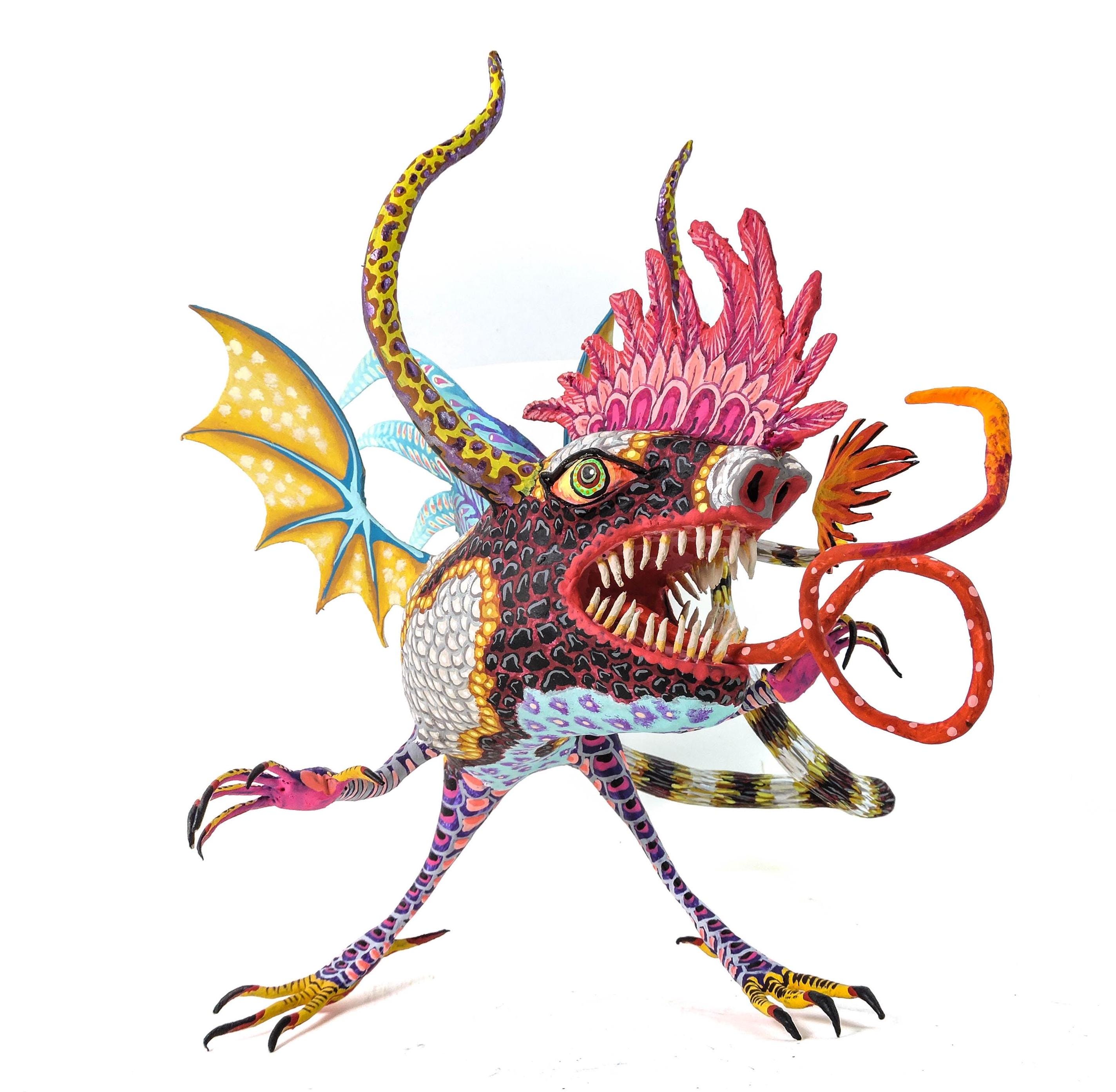 Exquisite Handcrafted Mexican Papier Mâché Alebrije: A Vibrant and ...