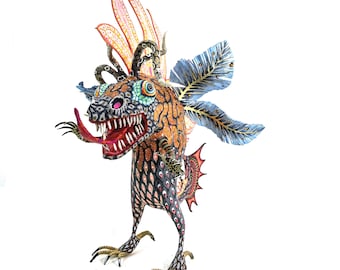 Folk Arte Handcrafted Mexican Papier Mâché Alebrije: A Vibrant and ...