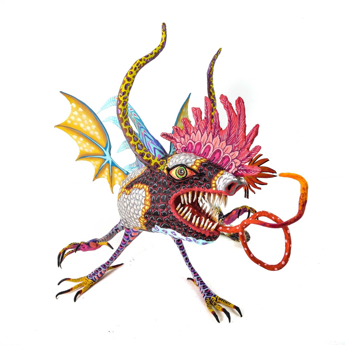 Exquisite Handcrafted Mexican Papier Mâché Alebrije: A Vibrant and ...