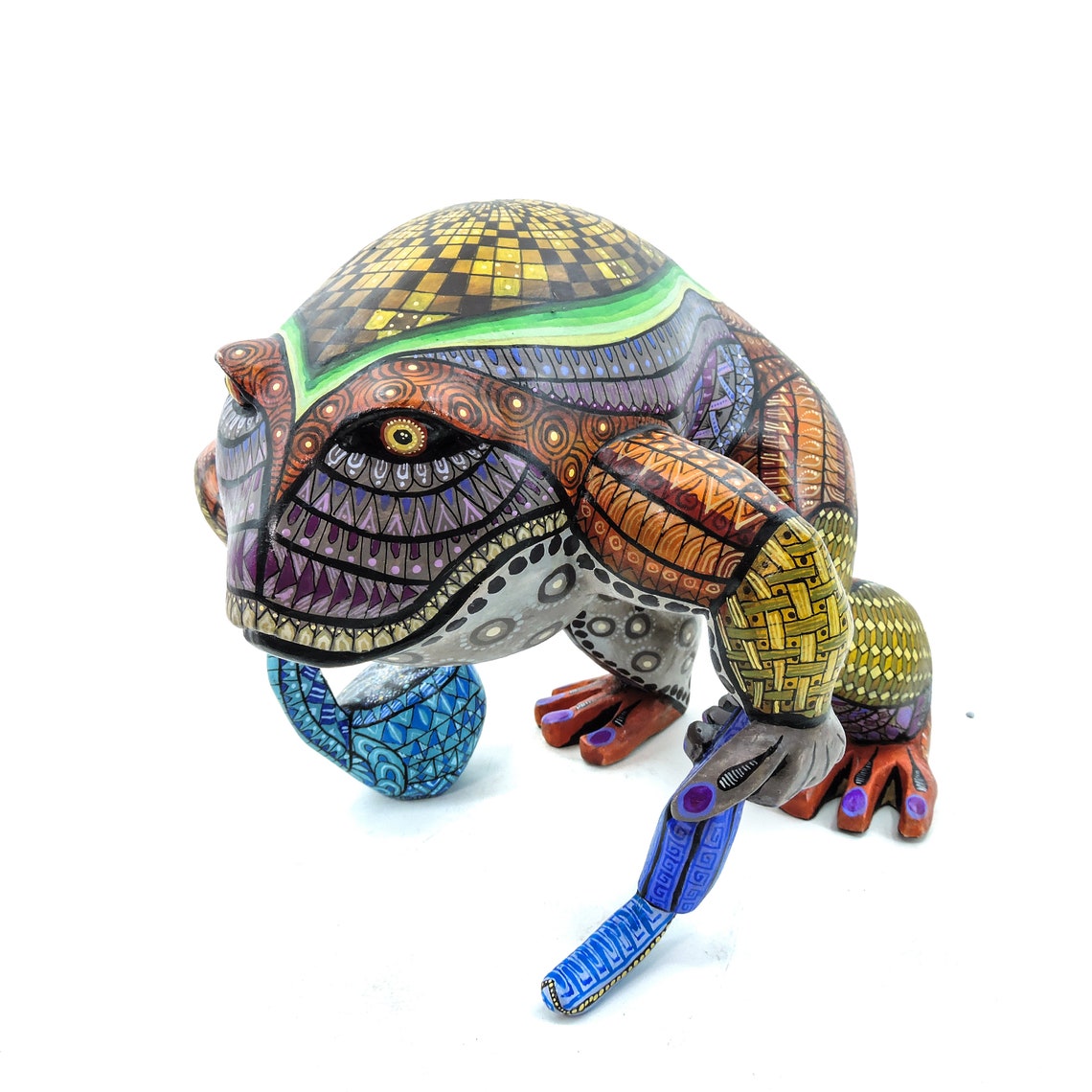 Alebrije Frog Toad Lord Mexican Wood Sculpture Handcarvings From Oaxaca ...