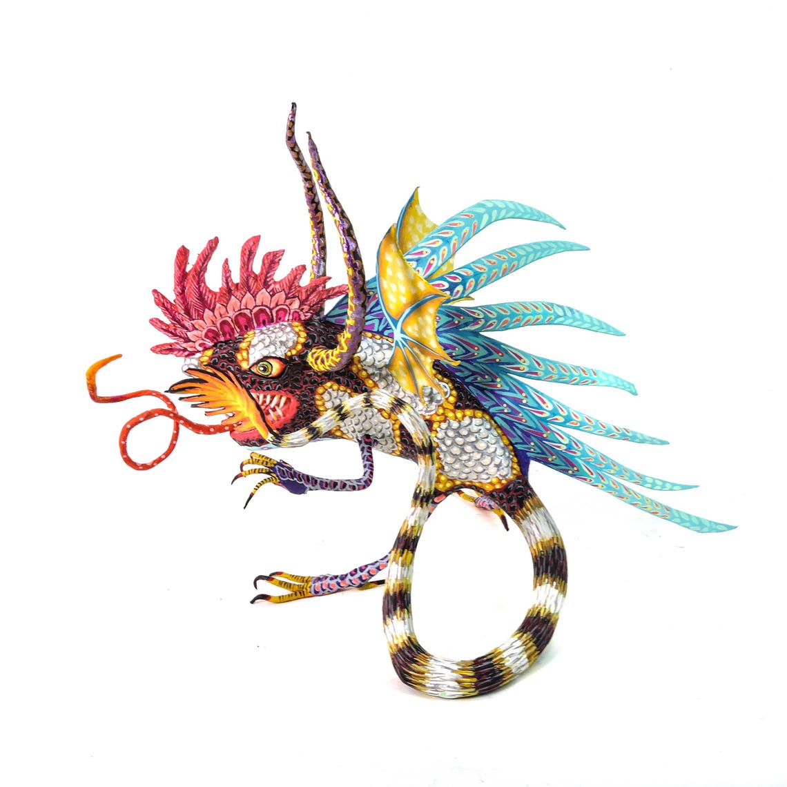 Exquisite Handcrafted Mexican Papier Mâché Alebrije: A Vibrant and ...