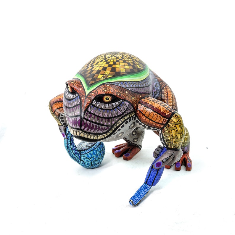 Alebrije Frog Toad Lord Mexican Wood Sculpture Handcarvings From Oaxaca ...