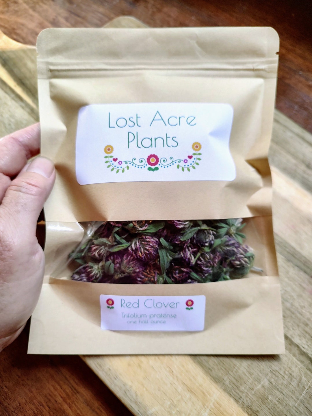 Dried Organic Red Clover Blossoms, Trifolium Pratense, Hand Harvested ...