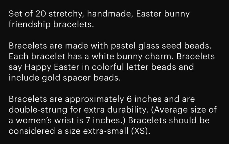 20-pack Multi-color Happy Easter Friendship Bracelets With Bunny Charms ...