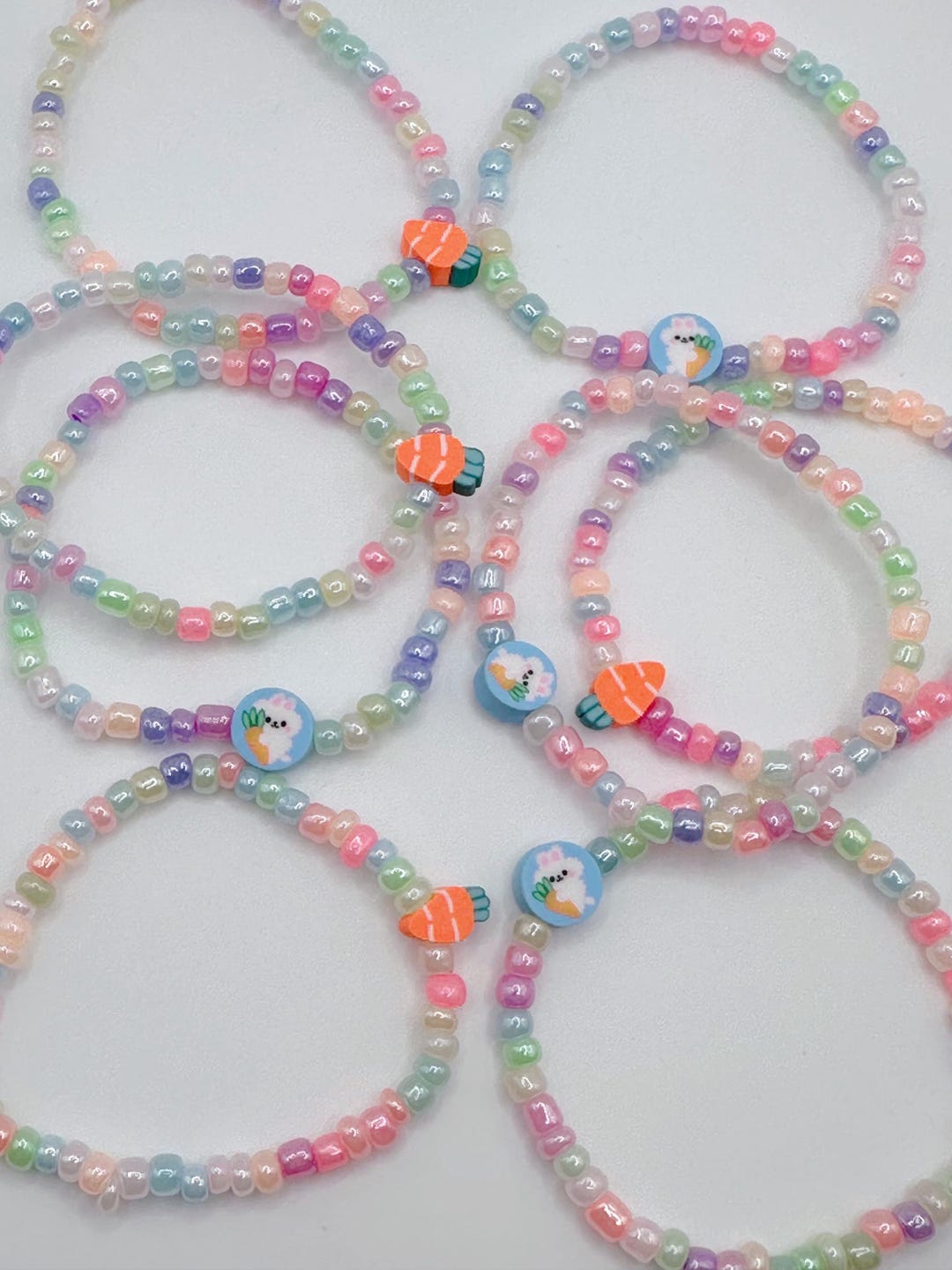 8-pack Easter Friendship Bracelets Size 6 Inches Sized for Children ...