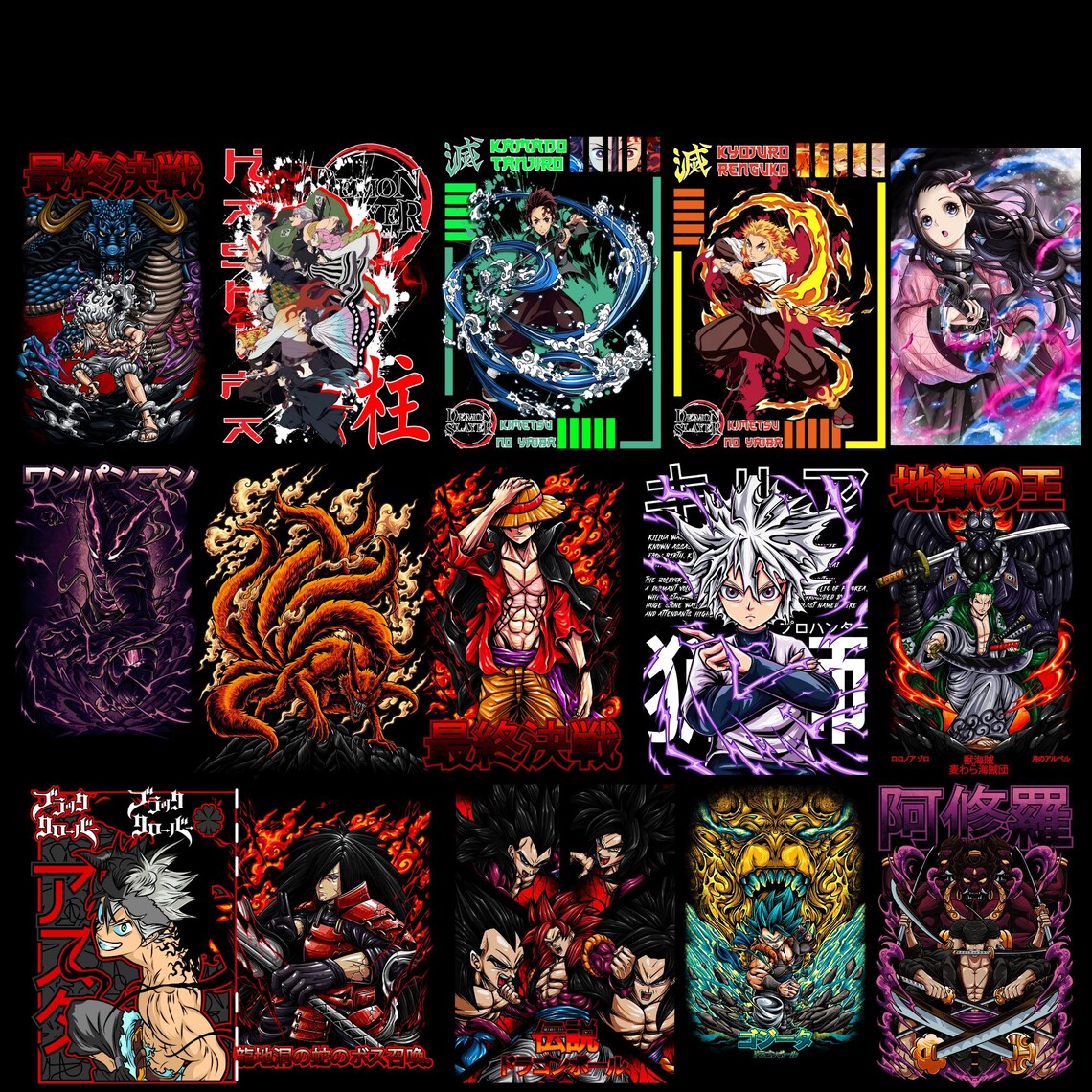 3000 Anime Vector Files Bundle | Anime Svg,png,eps,ai | Anime Clipart ...