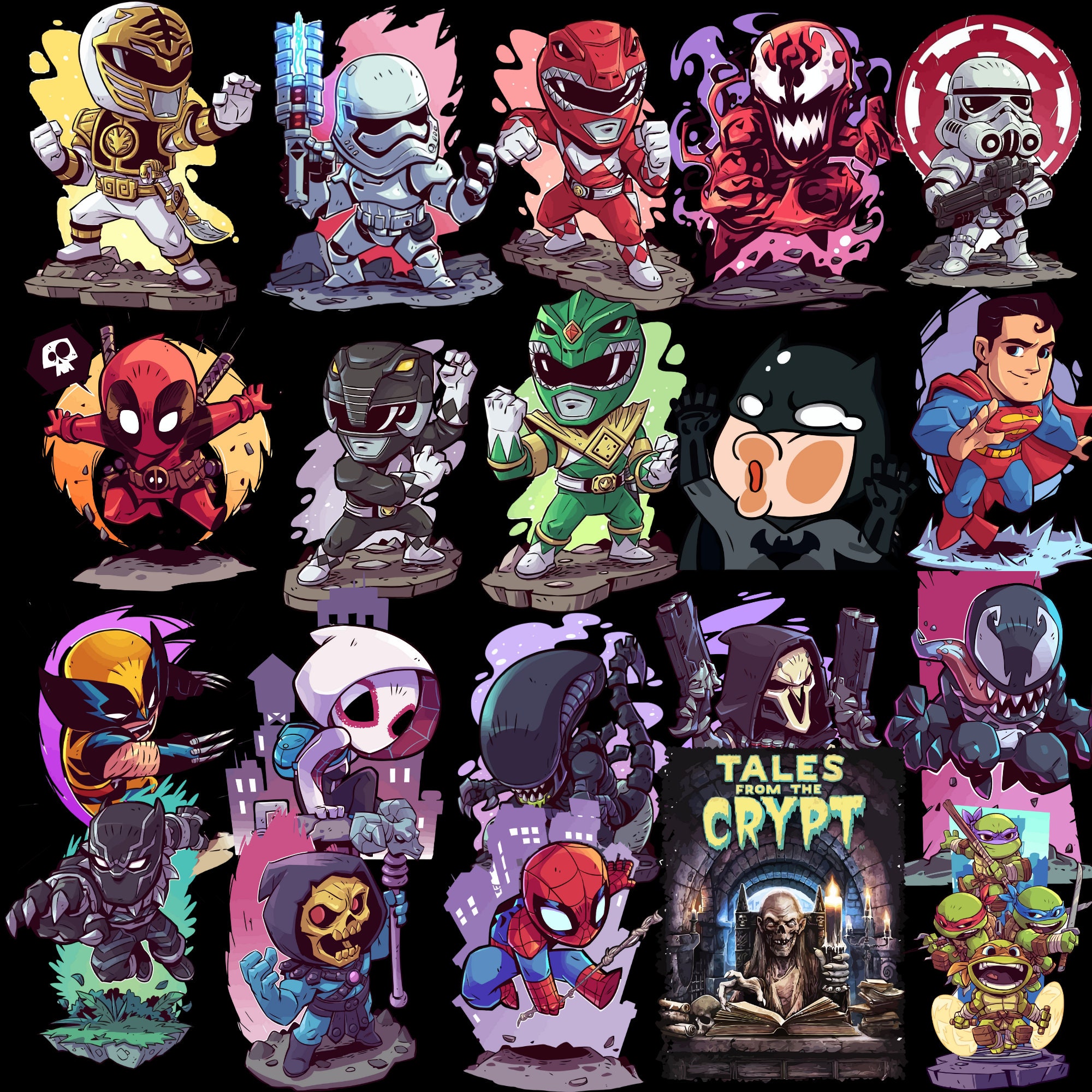 230 Heroes Design Bundle - EPS, PNG, JPG Graphics Collection, Instant ...