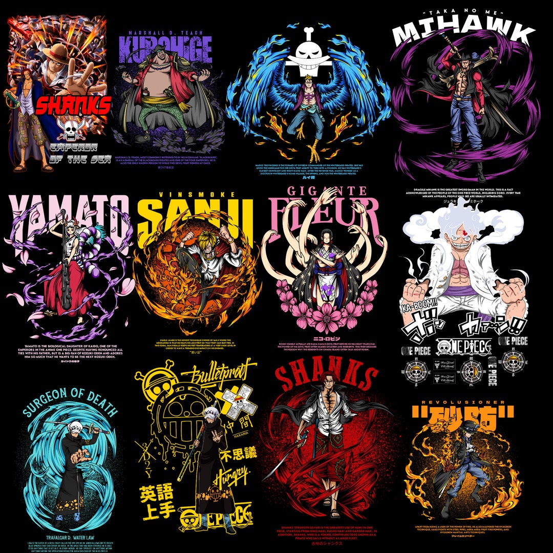 One Piece Vector Collection Design Bundle - High-quality Graphics, Instant Download - Etsy