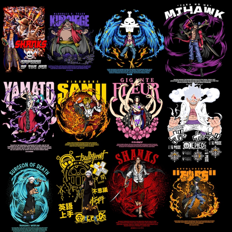 One Piece Vector Collection Design Bundle - High-quality Graphics ...