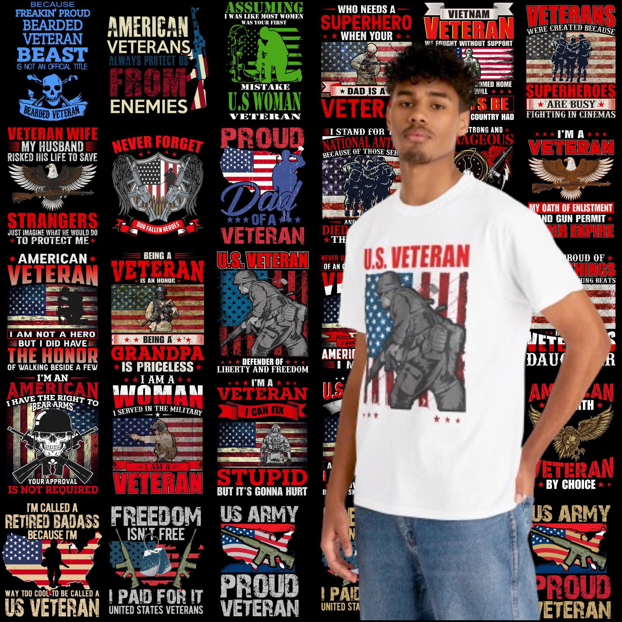 61 Veteran T-shirt Design Bundle | AI, EPS, JPG, Psd,svg,png ...