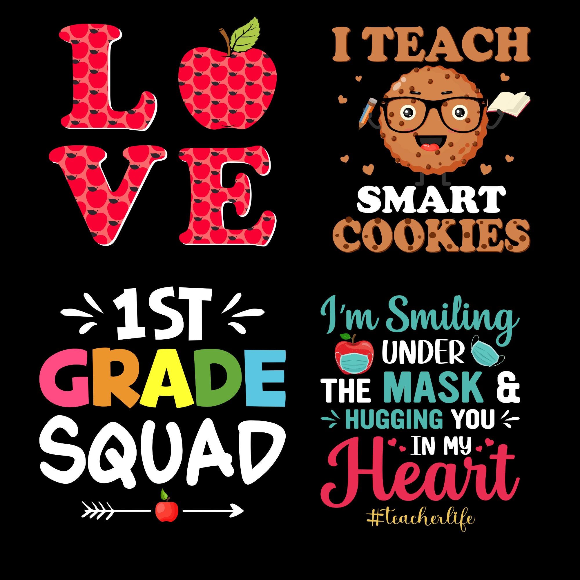 62 Teacher T-shirt Design Bundle | AI, EPS, JPG, Psd,svg,png ...