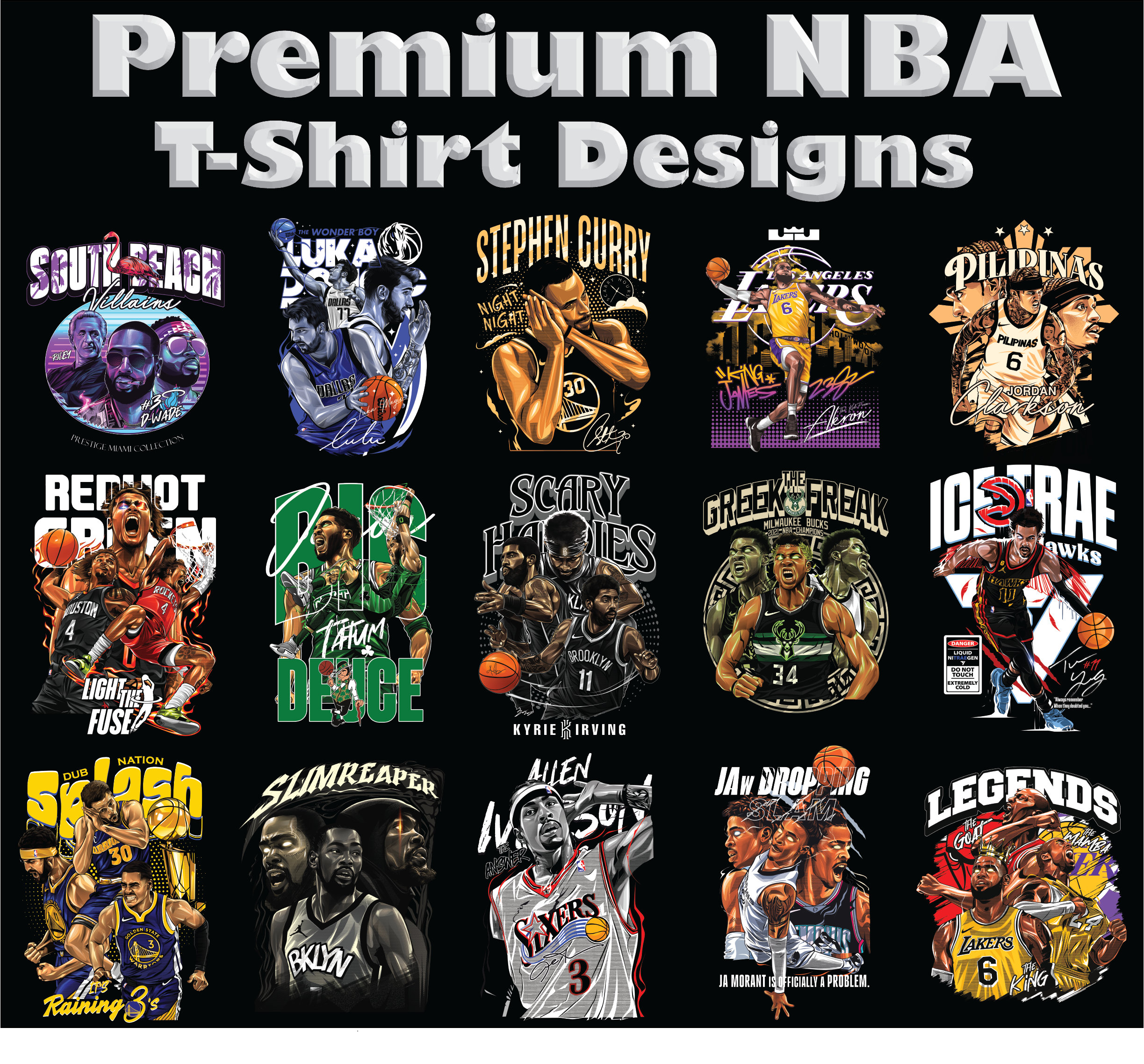 17 New NBA PNG Bundle - Basketball Team Logos & Players, Instant ...
