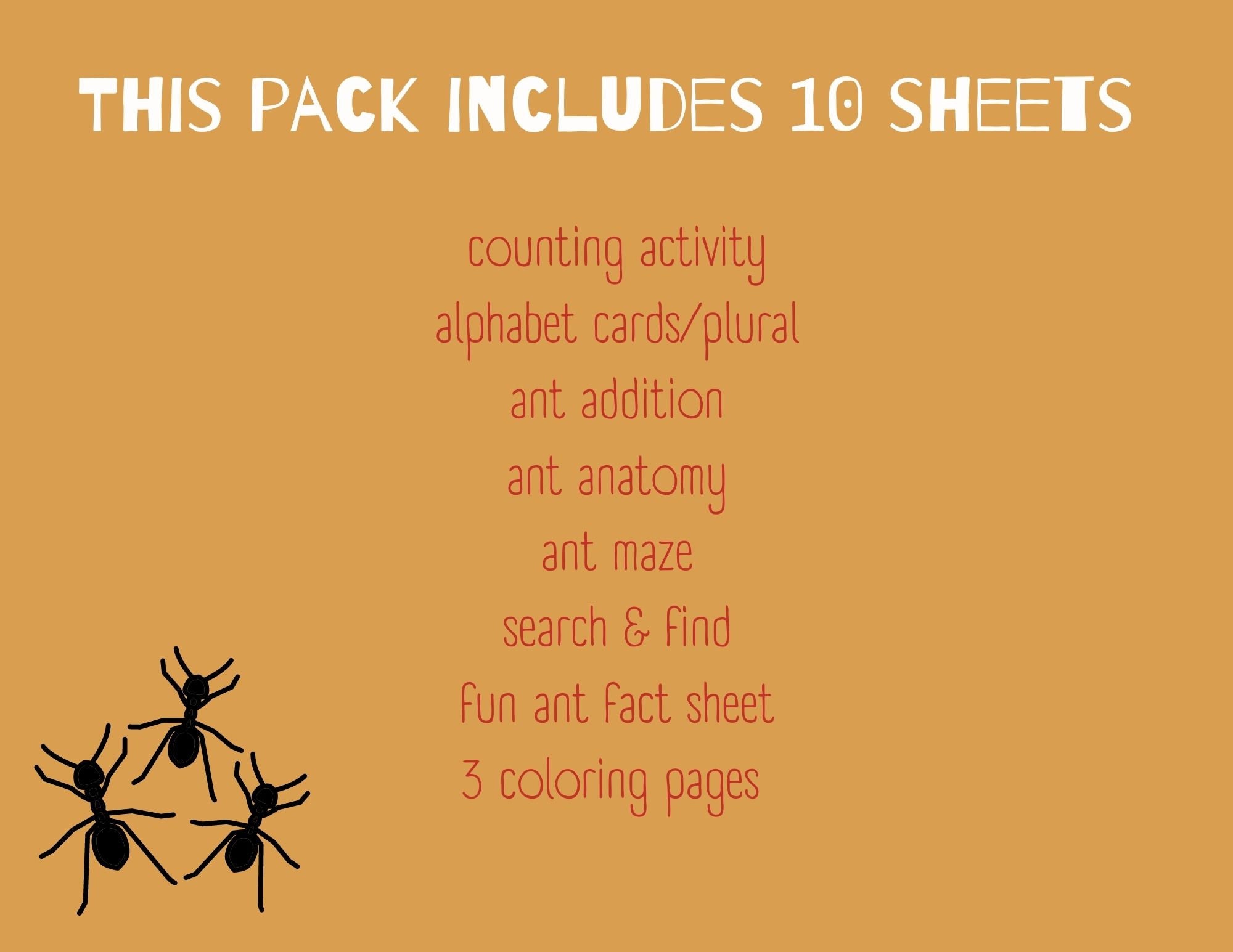 Ant Printables - Ant Themed Coloring Sheets and Activities for Kids - Etsy