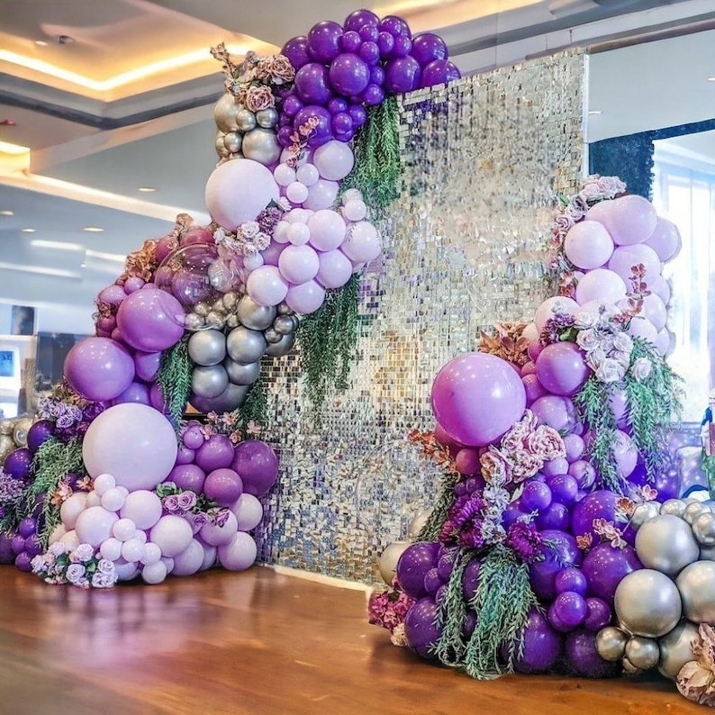 Purple Balloon Arch Kit, Balloon Garland Arch, Wedding Decorations ...