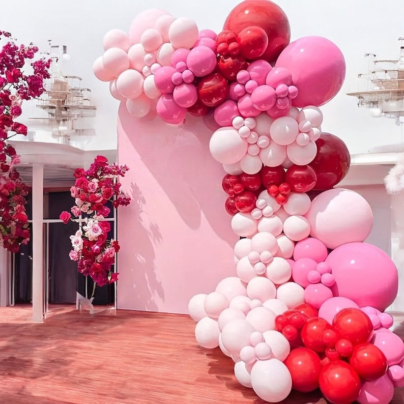 Pink Balloon Arch Kit, Pink Balloon Garland, Bachelorette Party ...