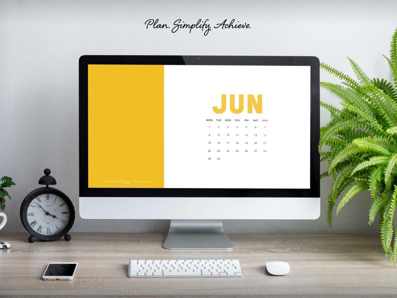 Desktop Wallpaper 2026 Calendar: Bold, Minimalistic and Colour Desktop ...